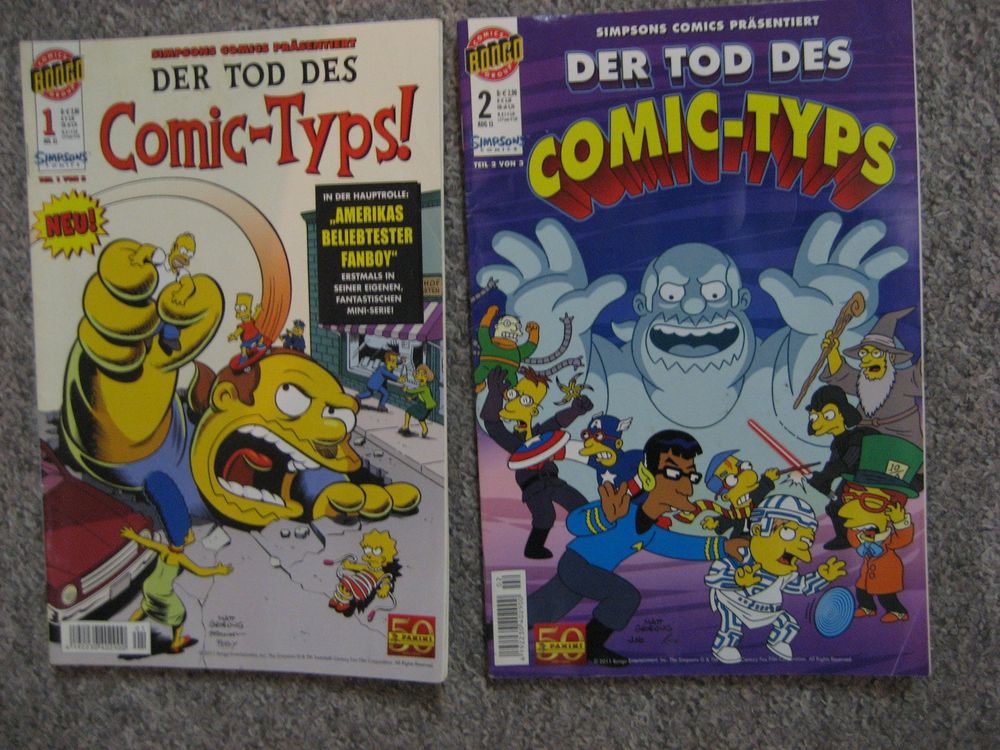 Simpsons Comics präsentiert der Tod des Comic Typs 1 + 2 (Gebraucht) in ...