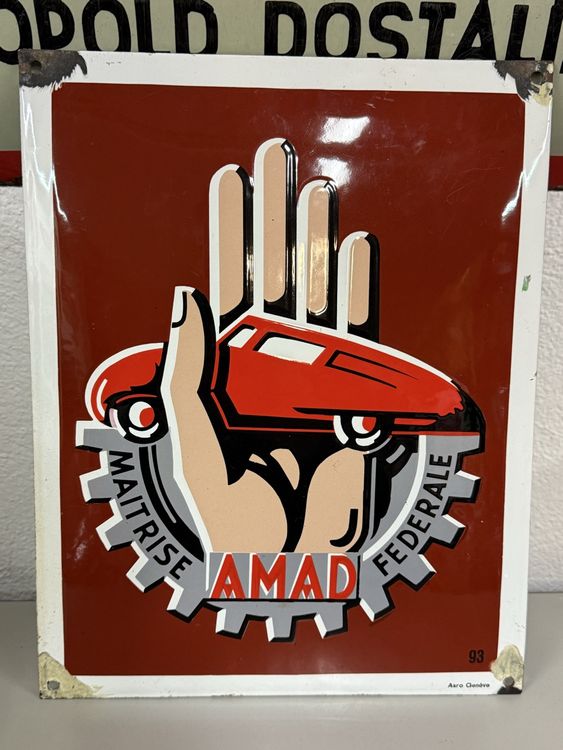 Superbe plaque émaillée Amad Genève 38 x 30 cm (D'occasion) à Cossonay ...