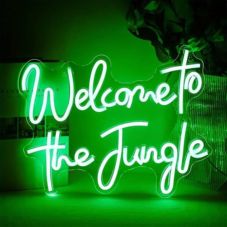 Neonschrift Schweiz - Welcome to the Jungle Neon Sign Grün (Neu (gemäss ...