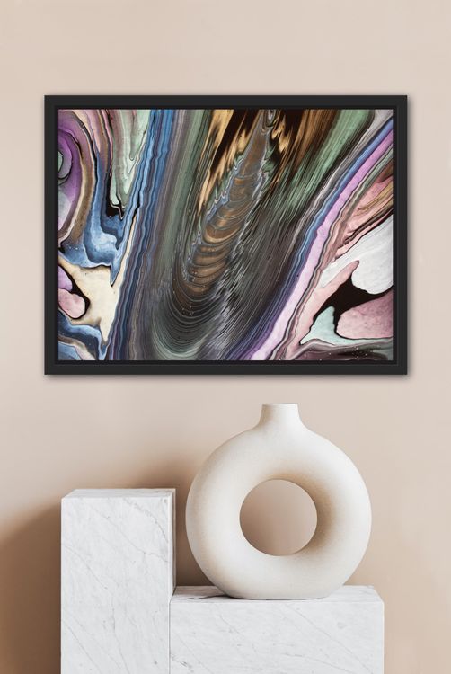 Acryl auf Leinwand, abstrakte Kunst, Fluid Art, gerahmt | Kaufen auf Ricardo