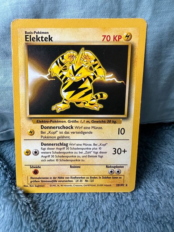 Elektek 20/102 Pokemon Karte Base Set 1999 (Gebraucht) in ...