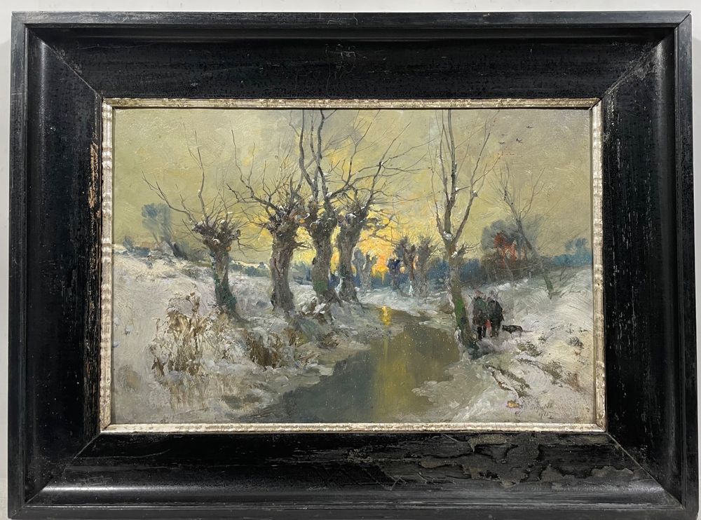 Antikes Winterlandschaft Gemälde unleserlich Signiert (Gebraucht) in Root für CHF 30 – mit ...