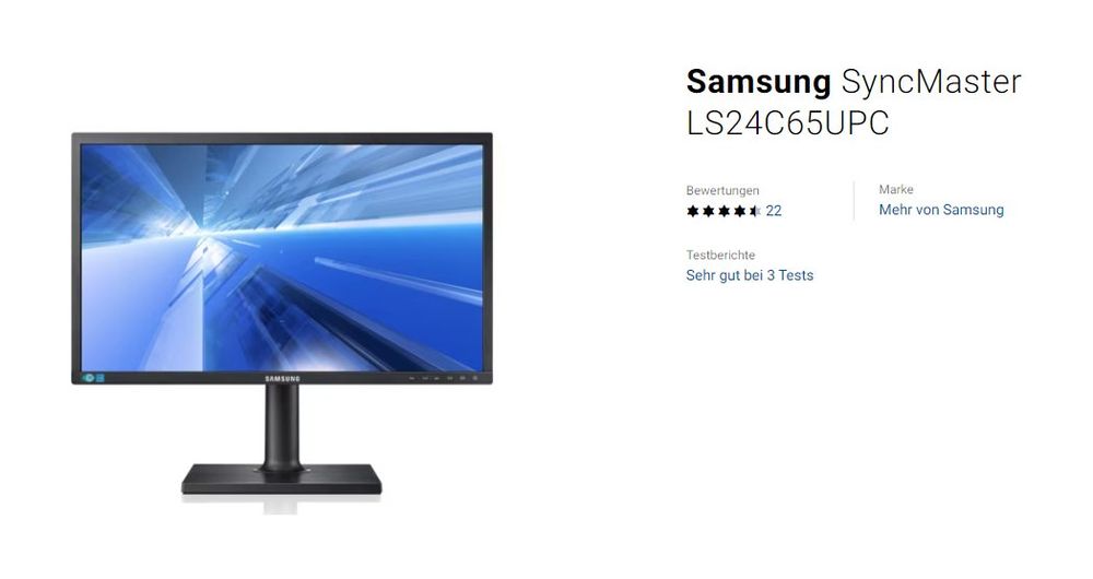 Monitor - Samsung SyncMaster LS24C65UPC (Gebraucht) in Flaach für CHF ...