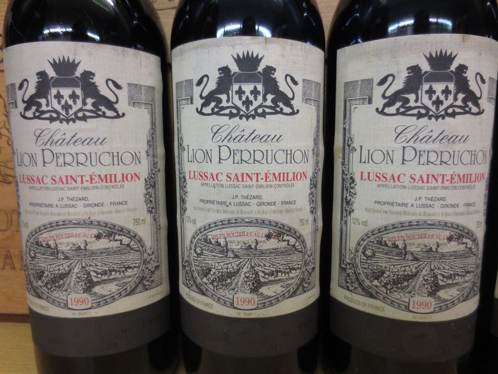 6 Fl. Château Lion Perruchon 1990 (Neu (gemäss Beschreibung)) in ...