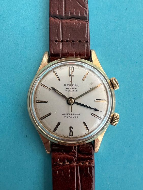 Montre PERDAL ALARM 17 JEWELS WATERPROOF INCABLOC SWISS MADE (D ...