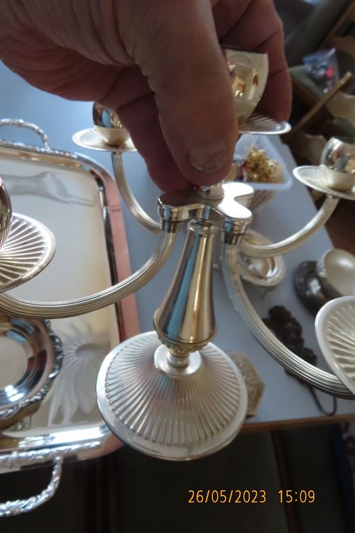 5 flaumiger Kerzenständer vers hoch, 21cm,Spanne 27,Gew771Gr (Gebraucht) in Oberdorf BL für CHF ...