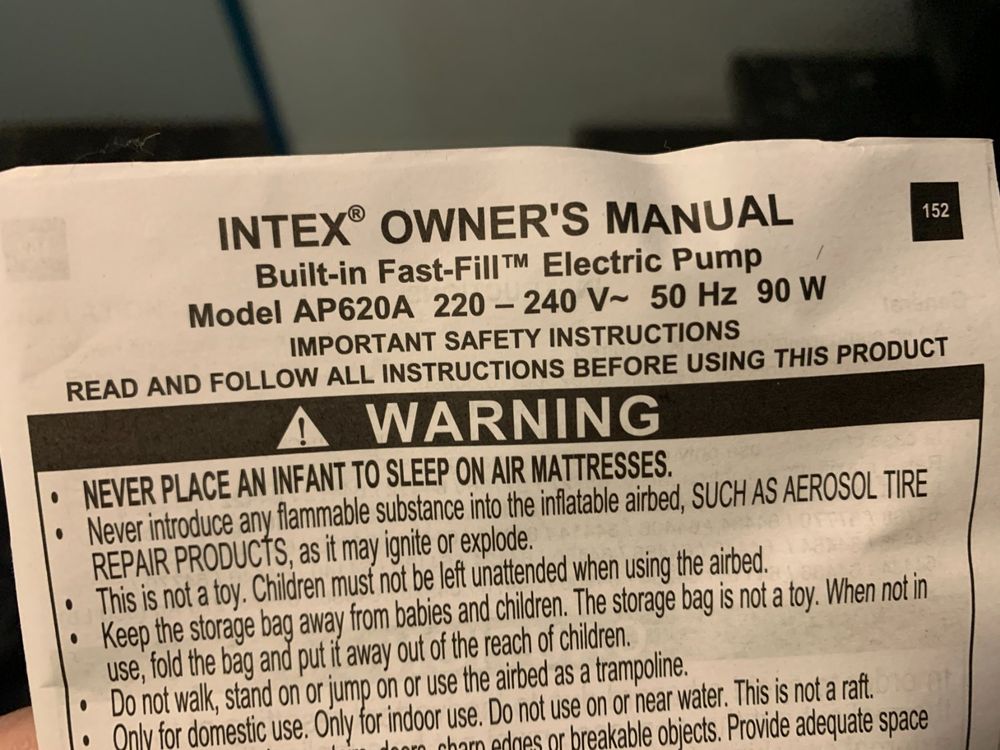 Intex Luftbett AP620A Doppelmatratze mit integrierter Pumpe | Kaufen ...