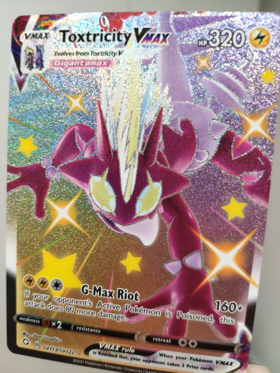 Pokemon Toxtricity VMAX shiny holo Shining Fates (Neu (gemäss ...