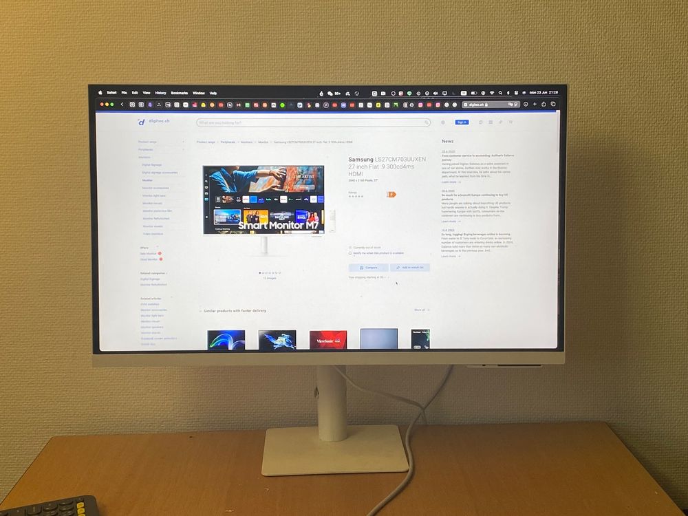 Samsung 27 Screen Rotate 4K (Gebraucht) in Ecublens VD für CHF 300 ...