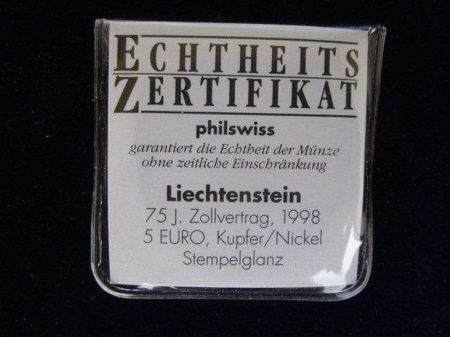 75 Jahre Zollvertrag Liechtenstein (Neu (gemäss Beschreibung)) in Luzern für CHF 8 – mit ...