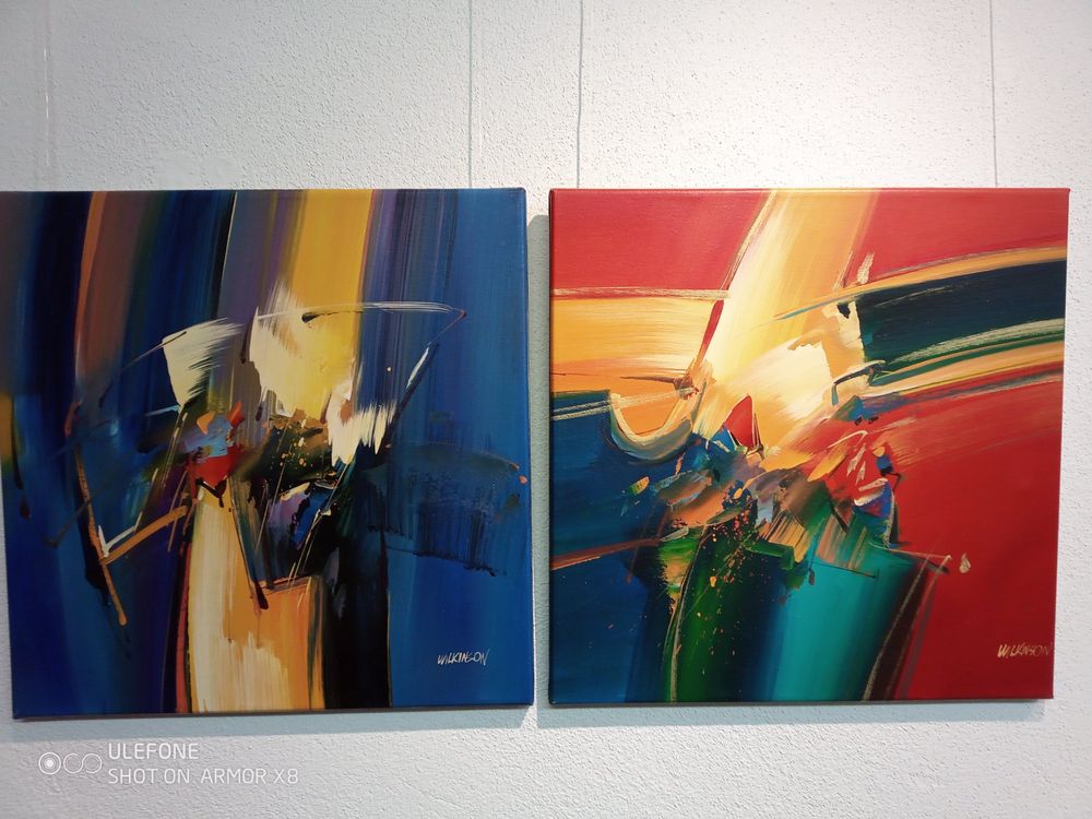 2 Acryl Bilder auf Leinwand, signiert 'Wilkinson' | Kaufen auf Ricardo