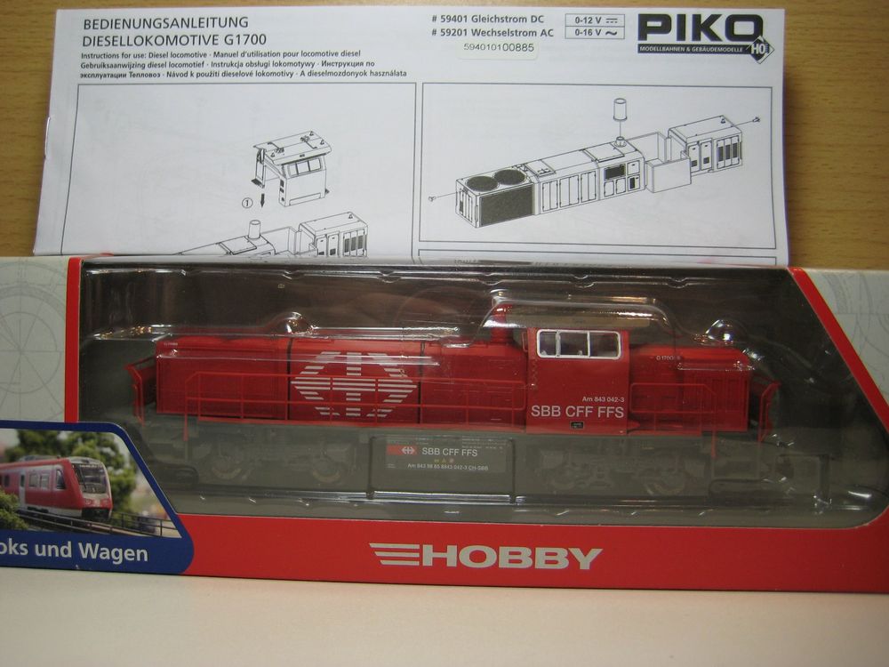 PIKO 59401 Am 843 Rangierlok rot SBB H0-DC NEU (Neu (gemäss ...