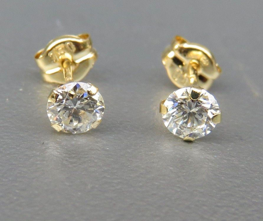 OHRSTECKER 750 GOLD MIT BRILLANTEN | Kaufen auf Ricardo