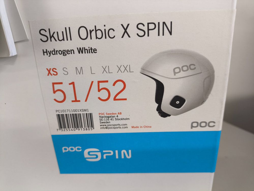 Neuwertiger POC Skull Orbic X Spin Skihelm, Grösse 51/52 NEU (Neu und ...