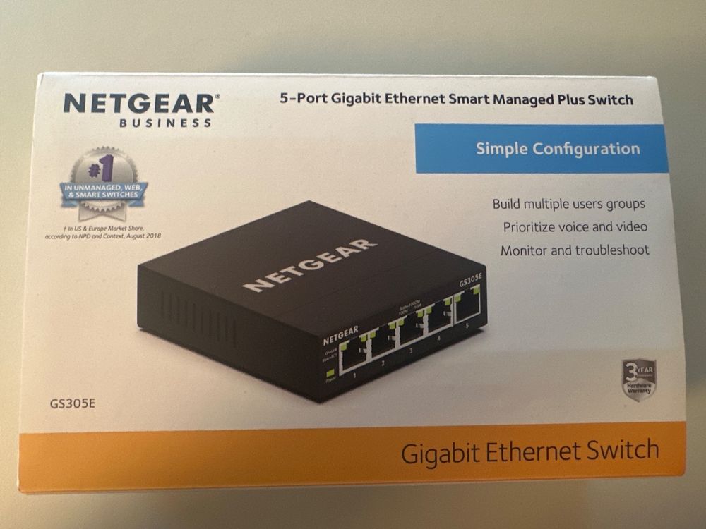 Netgear 5 Port Gigabyte Ethernet Switch (Neu (gemäss Beschreibung)) in ...