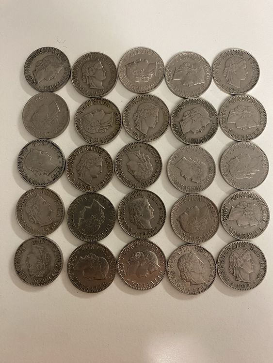 25 Stk 20 Rp Div.Jahre (Gebraucht) in Ballwil für CHF 5 – mit Lieferung auf Ricardo kaufen