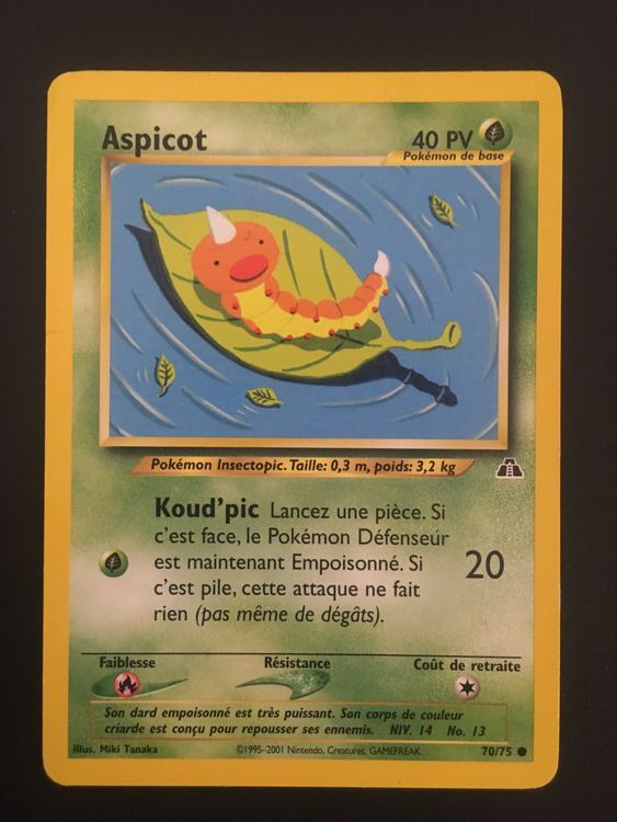 RARE: Pokémon Neo Discovery (2001): Aspicot 70/75 FR | Kaufen auf Ricardo