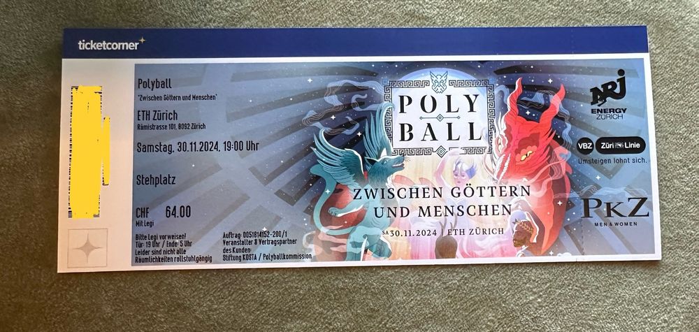 1x Polyball ticket 2024 (Neu und originalverpackt) in Uerikon für CHF 119 – mit Lieferung auf ...