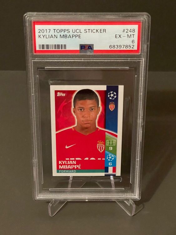 Topps UCL Rookie Sticker Mbappe Monaco PSA 6 (Gebraucht) in Nürensdorf ...