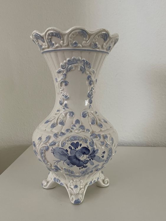 Antike Vase capodimonte handbemalter Blumenmuster | Kaufen auf Ricardo