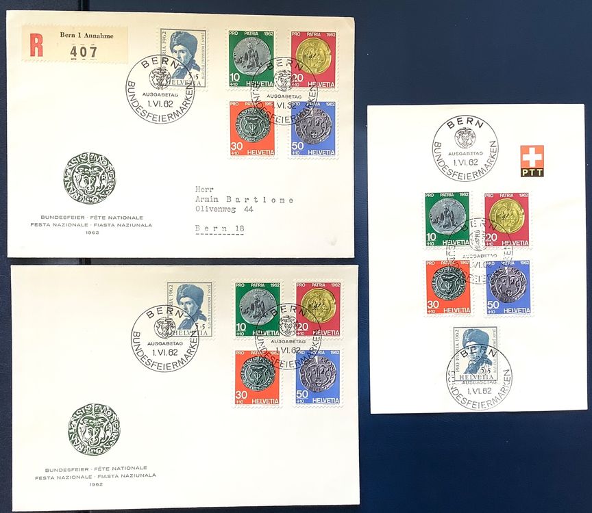1962 Pro Patria FDC - Blanco - Gelaufen + PTT Bögli (Neu (gemäss Beschreibung)) in Liestal für ...