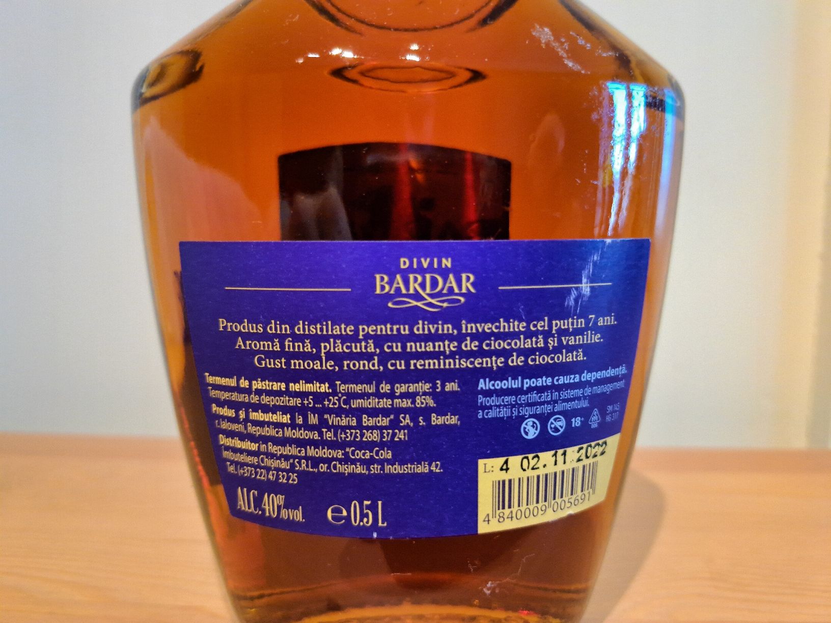Divin Bardar XO 7 Ani, Moldawischer Brandy, 0.5l (Neu (gemäss ...