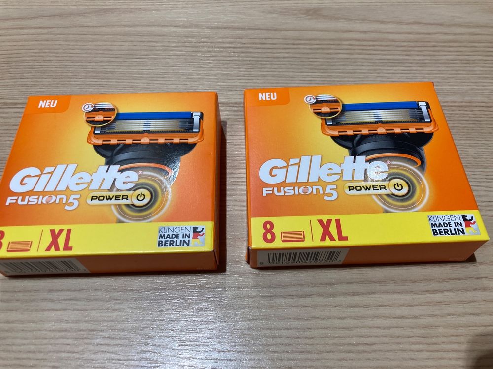 2x Gillette Fusion5 Power XL 8 Rasierklingen (Neu und originalverpackt ...