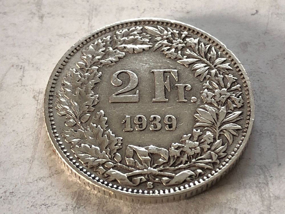 Schweiz 2 Franken 1939 Silber Rar | Kaufen auf Ricardo