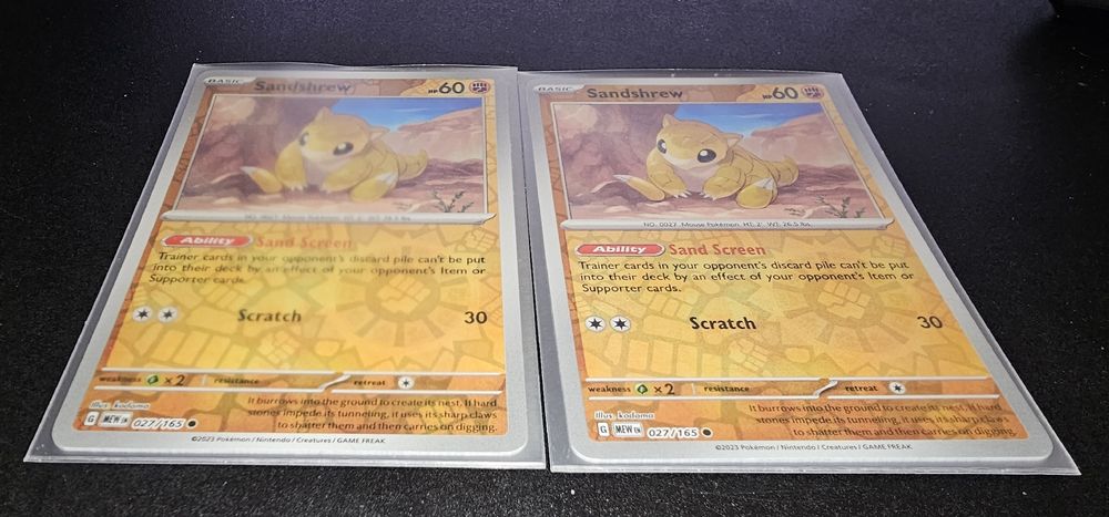 Sandshrew 2x 151 Mew Reverse Holo (Neu (gemäss Beschreibung)) in ...