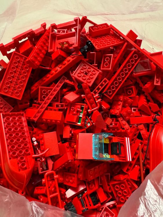 Grosses Konvolut Rote Lego Steine - Alles für kleine Bauer (Gebraucht ...