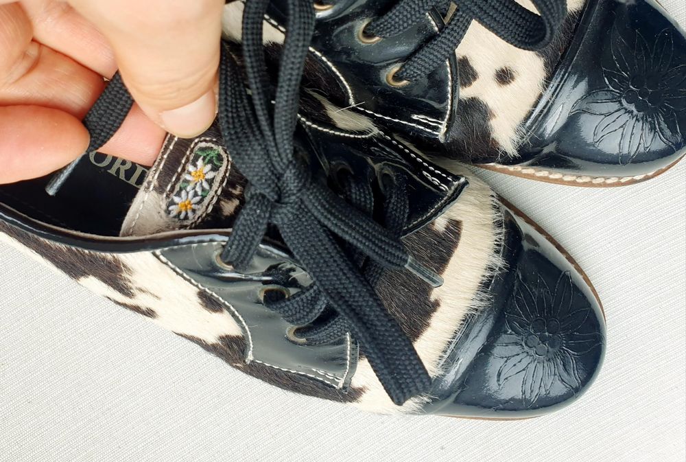 MICHEL JORDI 37 ANIMAL PRINT SCHUHE EDELWEISS LEDER BOOTS | Kaufen auf ...