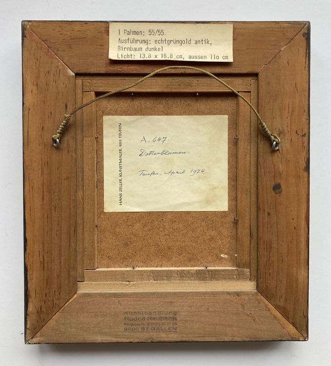 Original Oelgemälde Hans ZELLER (1897-1983) "Dotterblumen" | Kaufen auf Ricardo