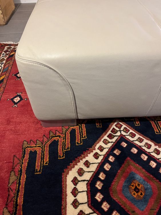 Walter Knoll Square Leder Hocker, Beige, Top Zustand! (Gebraucht) in ...