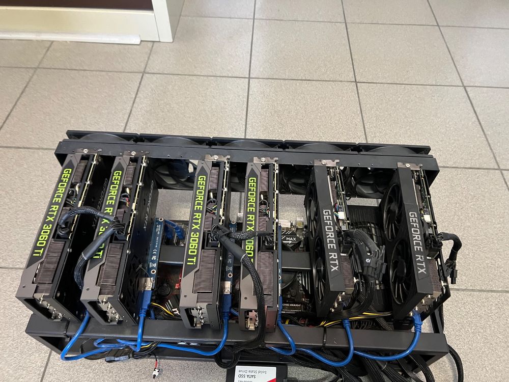 Mining Rig 370MH/s --- 6x RTX 3060 Ti (kein LHR) (Gebraucht) in ...