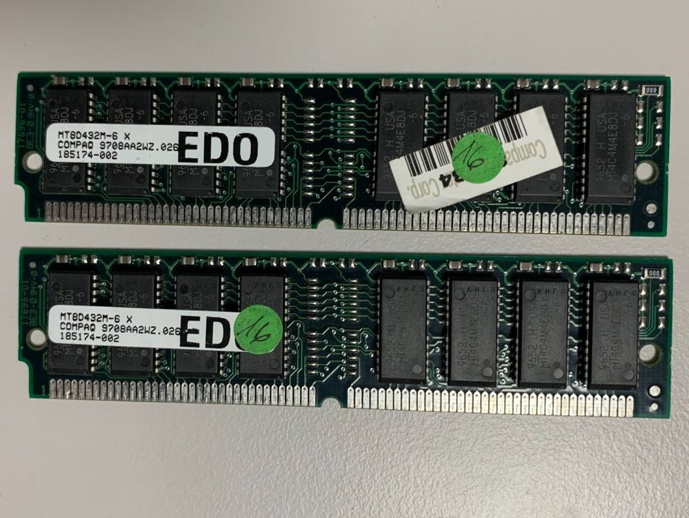 Micron Technology 2 x 16MB (EDO - DRAM - 60 Ns) | Kaufen auf Ricardo