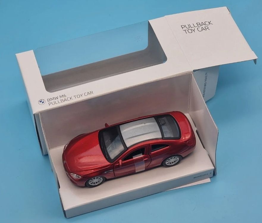 BMW M6 Pullback Toy Car Collection Spielzeugauto 1:41rot NEU (Neu und ...