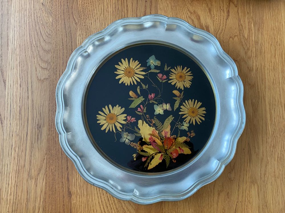 Zinnteller Kollektion "Toni & Laura" mit echten Blumen (II) (Gebraucht ...