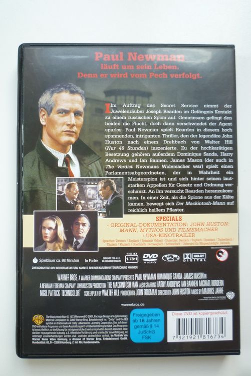 Der Mackintosh-Mann - Klassiker 1973 - Newman, James Mason (Gebraucht ...