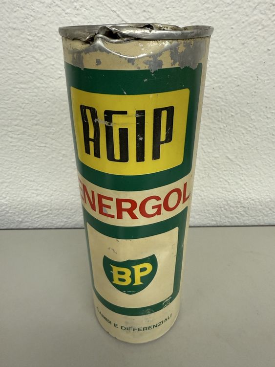 Rare et ancien bidon d’huile boîte et Pont Agip - BP 1960? (D'occasion ...
