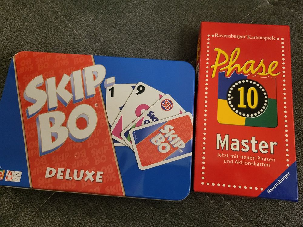 Skip-Bo Deluxe + Phase 10 Master - Kartenspiele Set! (Gebraucht) in ...