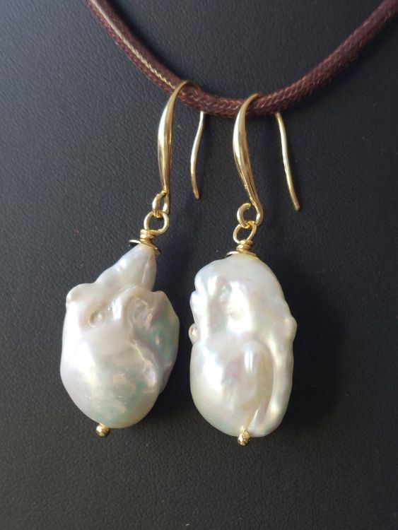 Ohrringe verg. mit XXL barock perlen ohringe ohrhänger | Kaufen auf Ricardo