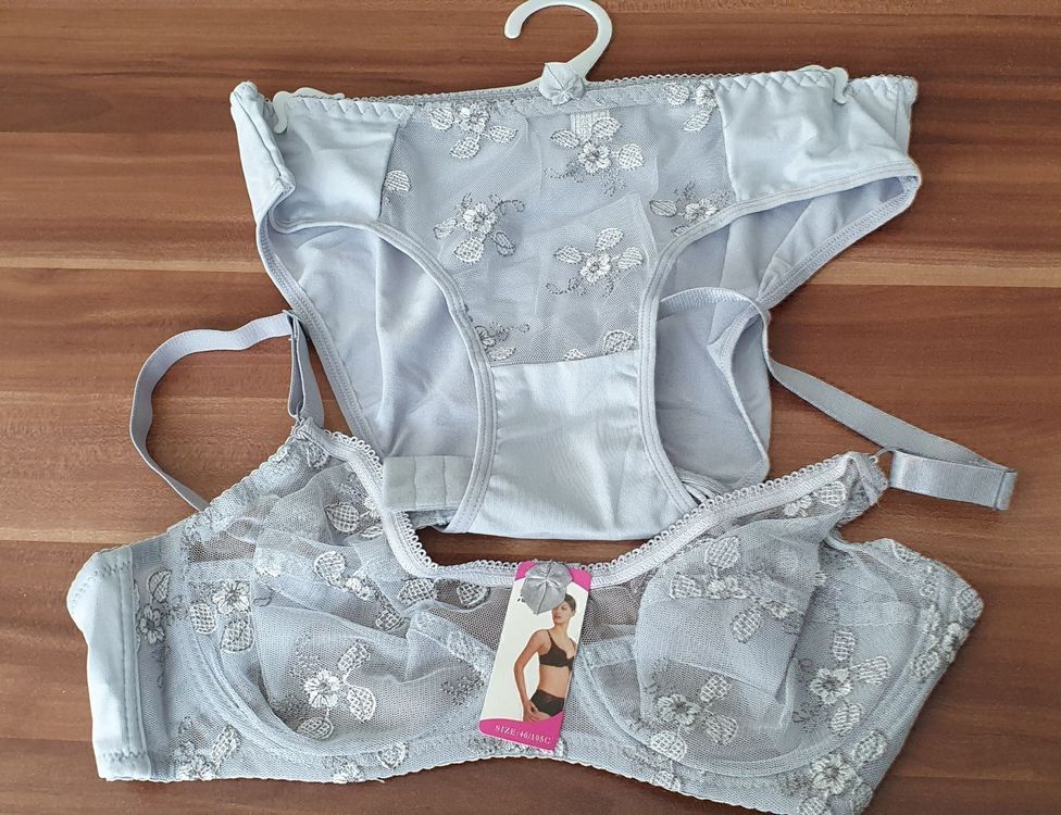 BH und Slip Set Grau Gr. 46/105C ☆NEU☆ | Kaufen auf Ricardo