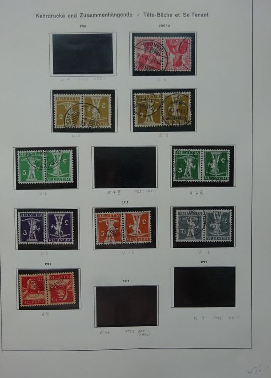 Kleine Sammlung K/Z/S und Porto, SBK 4'800.00 (Gebraucht) in Watt für CHF 171 – mit Lieferung ...