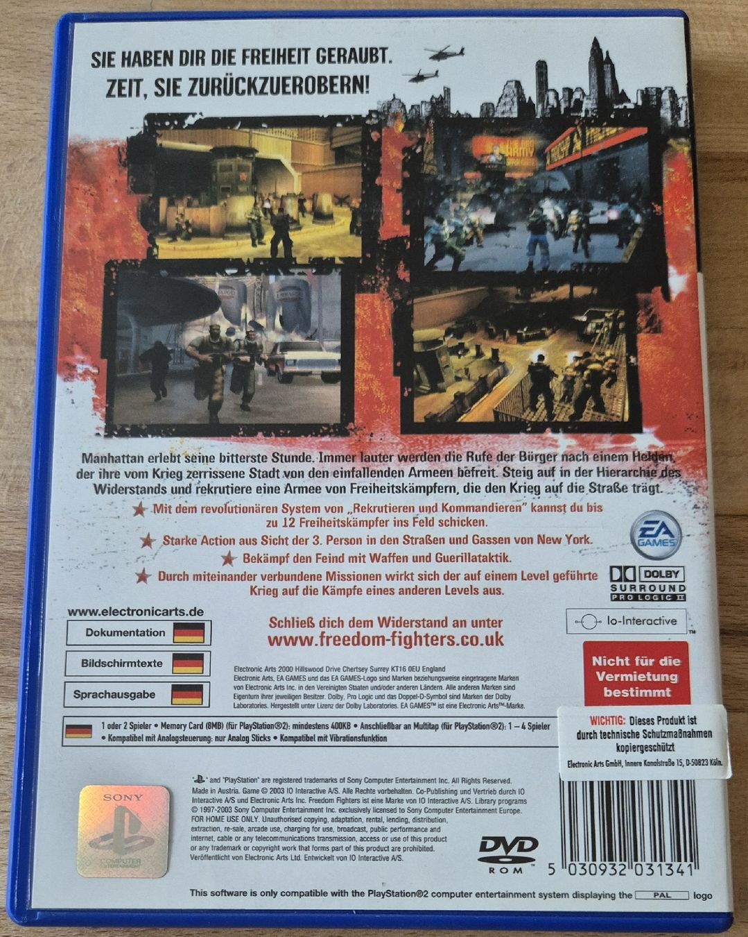 Freedom Fighters PS2 - Top Zustand - Ein Muss für Sammler (Gebraucht ...