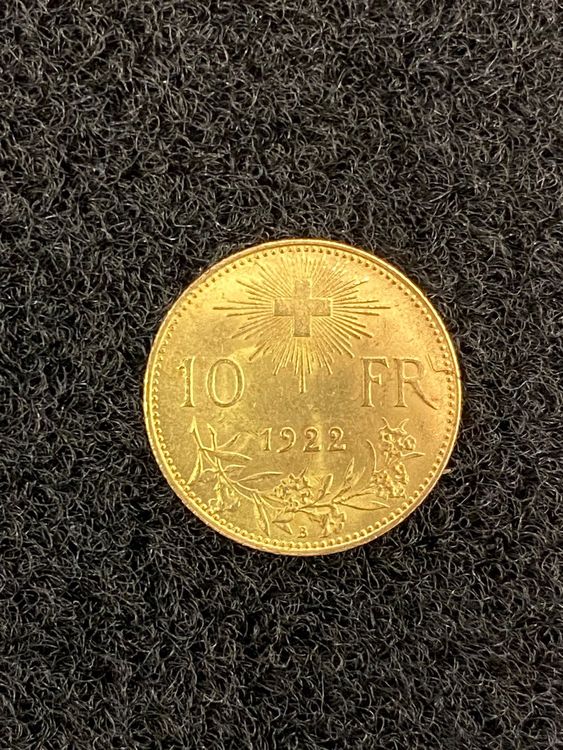Vreneli 10frs année 1922 (Gebraucht) in für CHF 210 – mit Lieferung auf ...