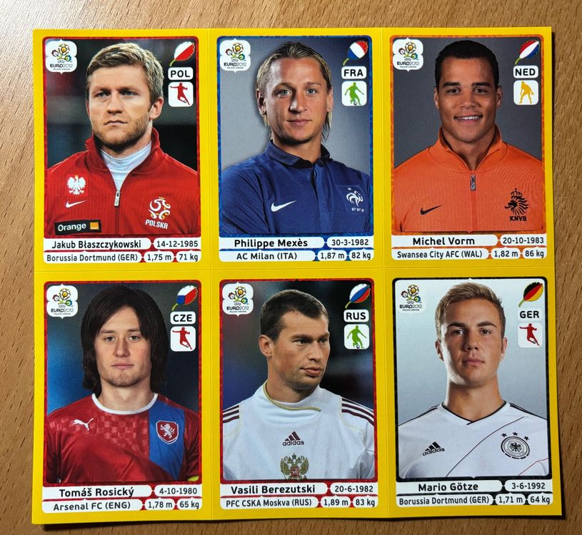 Panini Euro 2012 Platinum-Edition 6er-Stickerbogen (1) (Neu (gemäss ...