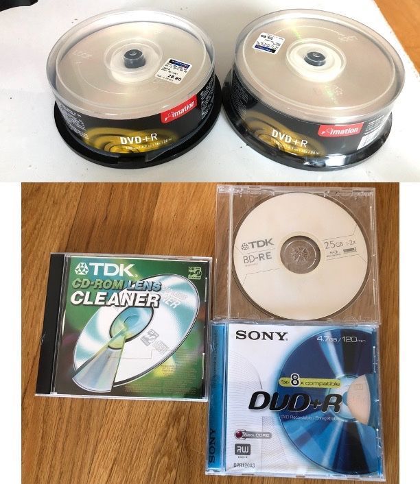 DVD+R 47 disc + BD-RE blu-ray recordable + Cleaner (Neu (gemäss ...