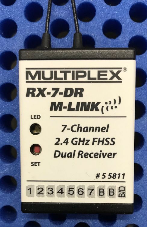 Empfänger RX-7-DR "M-LINK 2.4GHz", Multiplex # 55811 (Gebraucht) in für ...