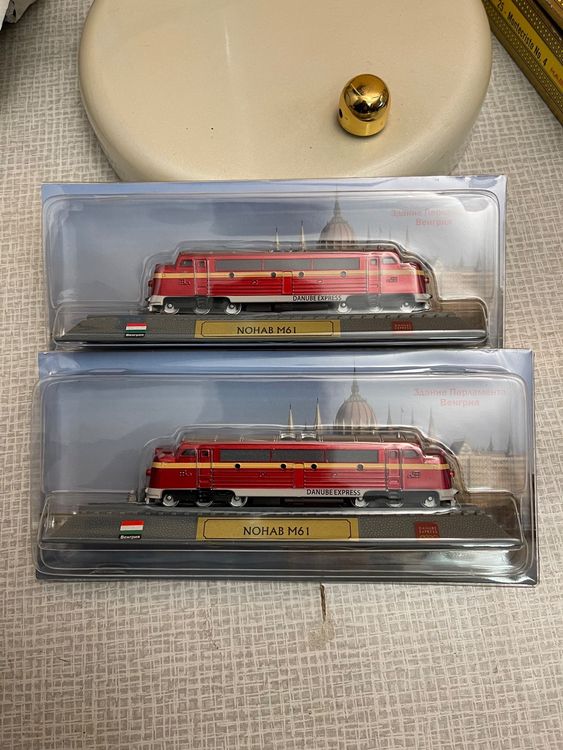 Eisenbahn Lokomotive Standmodell 2x NOHAB M61 Danube Express | Kaufen ...