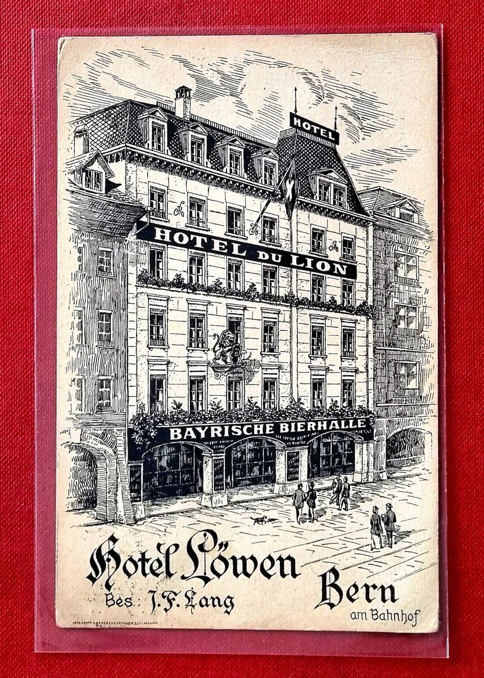 Bern - Bayrische Bierhalle - Hotel Löwen beim Bahnhof - 1924 (Gebraucht ...